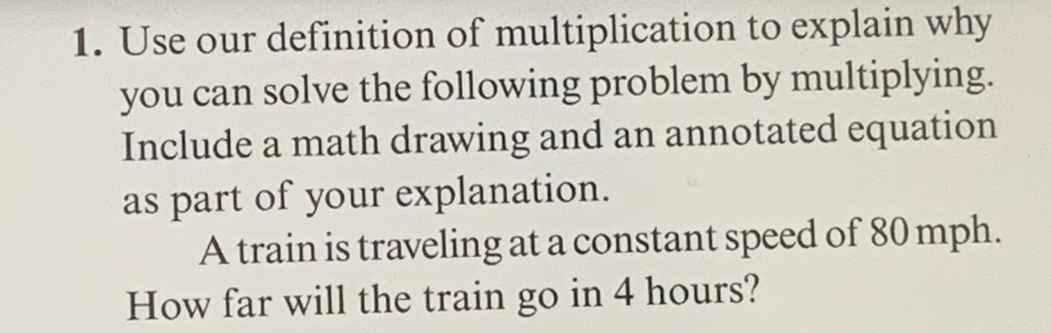 Solved Use our definition of multiplication to explain why | Chegg.com