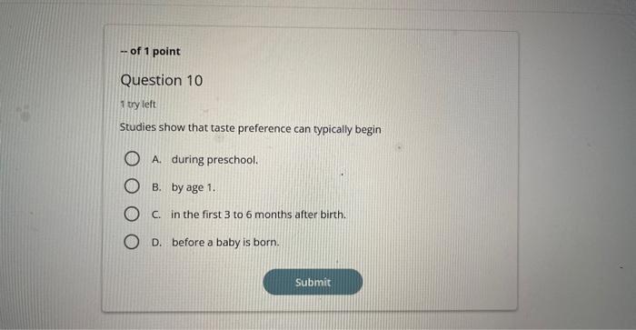 Solved Studies show that taste preference can typically | Chegg.com