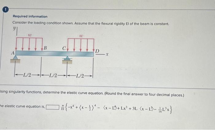 Solved ! Required information Consider the loading condition | Chegg.com