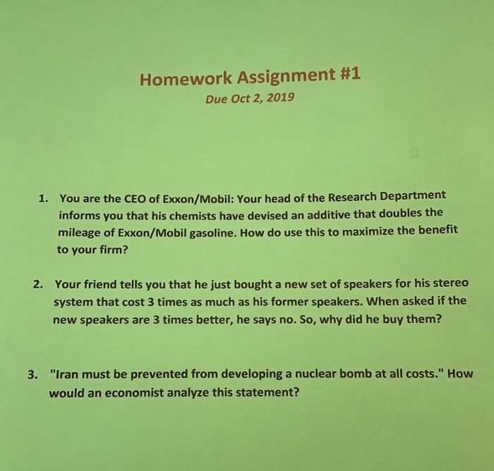 Solved Homework Assignment 1 Due Oct 2 2019 You Are The 