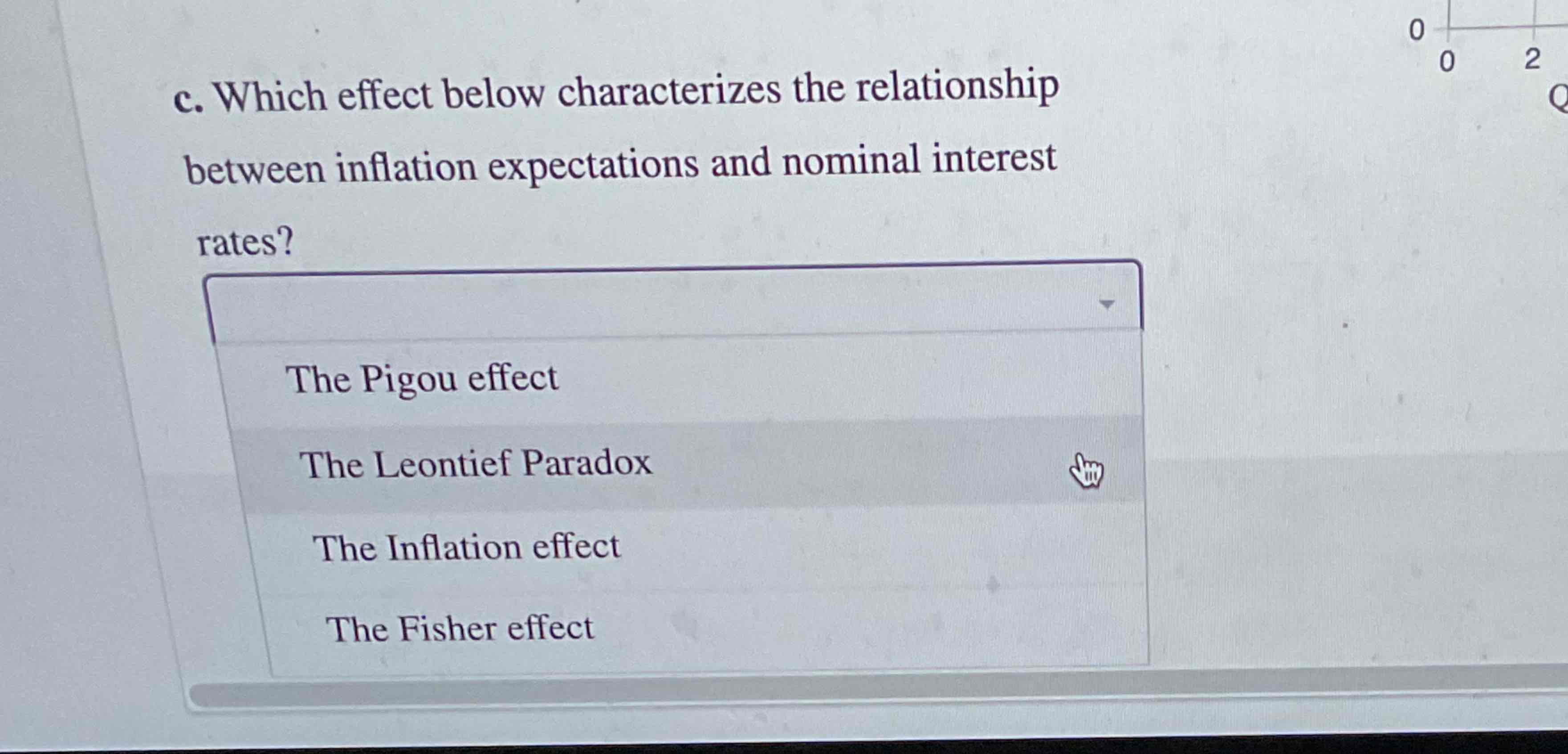 Solved c. ﻿Which effect below characterizes the | Chegg.com