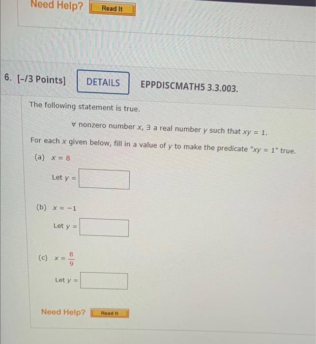 Solved The following statement is true. ∀ nonzero number x,∃ | Chegg.com