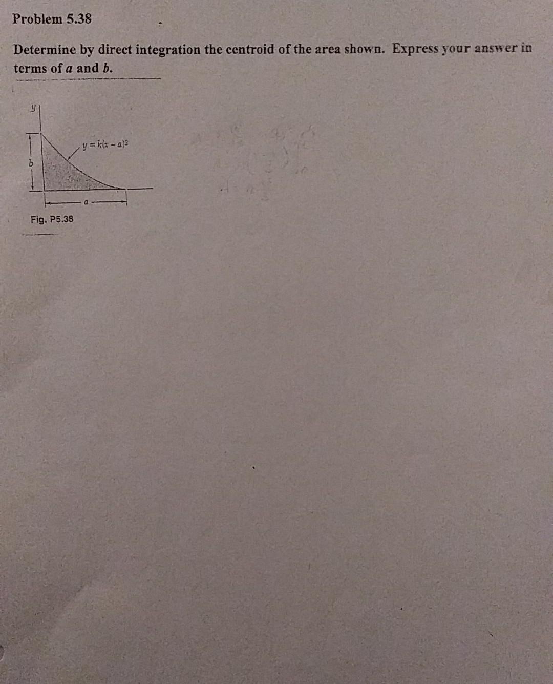Solved Problem 5.38 Determine by direct integration the | Chegg.com
