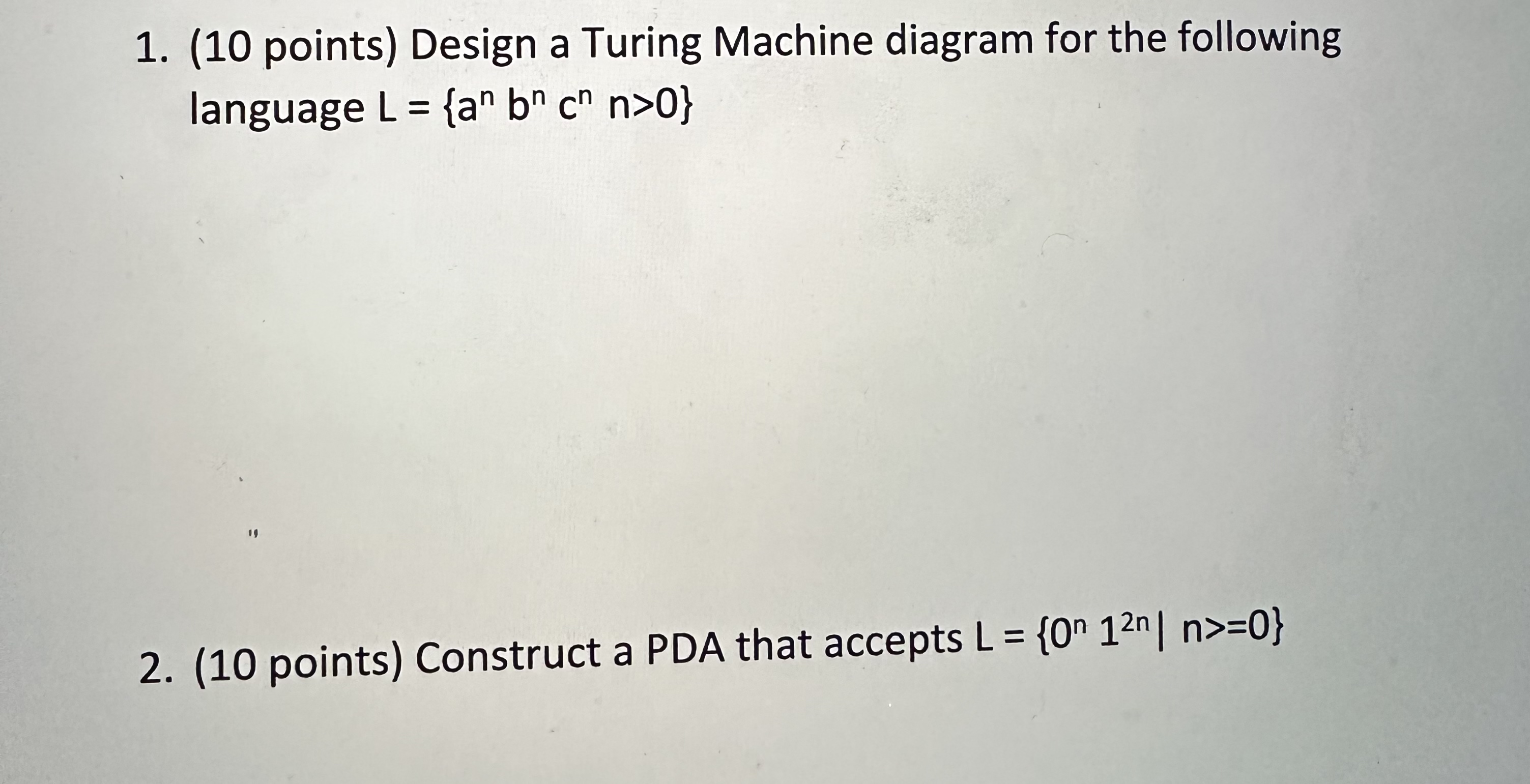Solved (10 points) Design a Turing Machine diagram for the | Chegg.com Solved (10 points) Design a Turing Machine diagram for the | Chegg.com