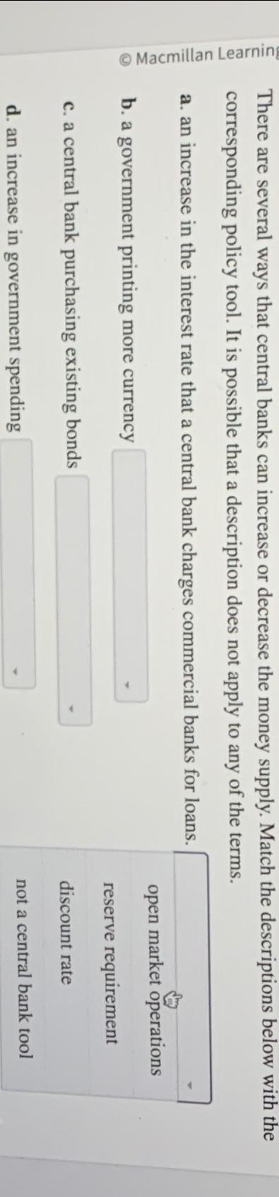 Solved There Are Several Ways That Central Banks Can Chegg