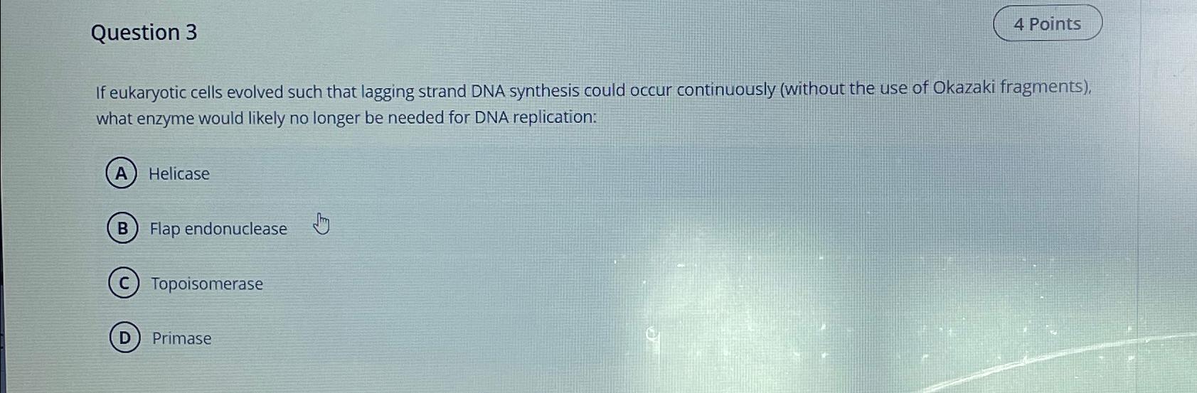 Solved Question 3If eukaryotic cells evolved such that | Chegg.com