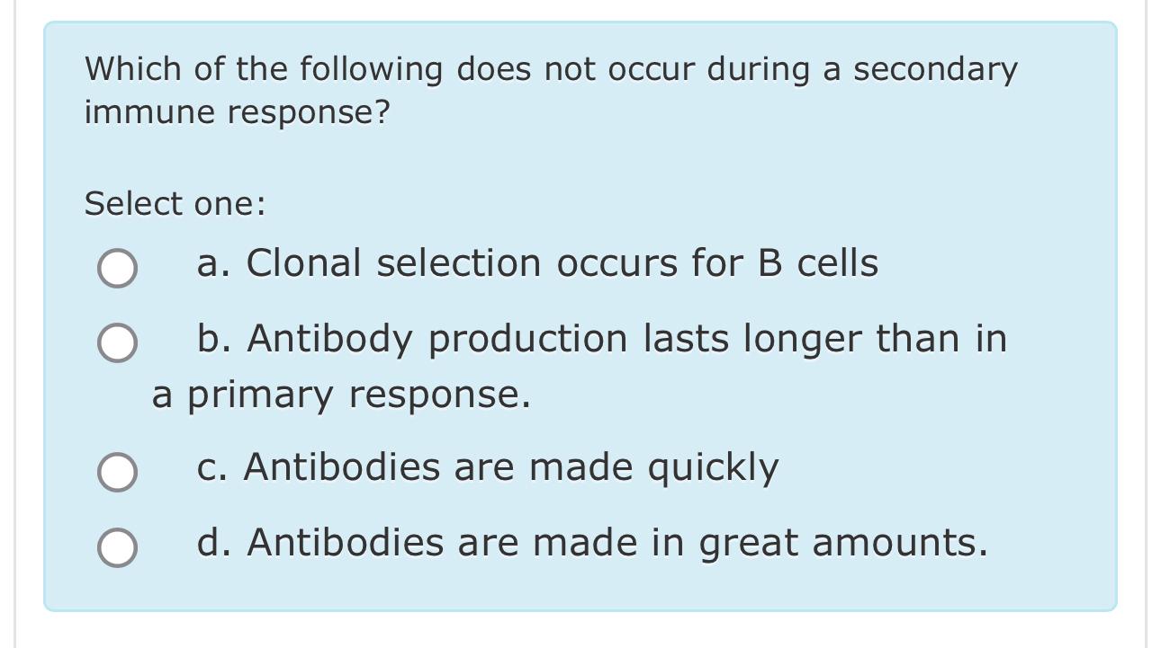 Solved Which of the following does not occur during a | Chegg.com