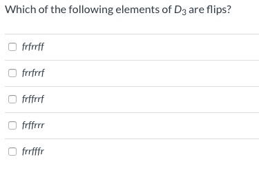 Solved Which of the following elements of D3 are flips? | Chegg.com