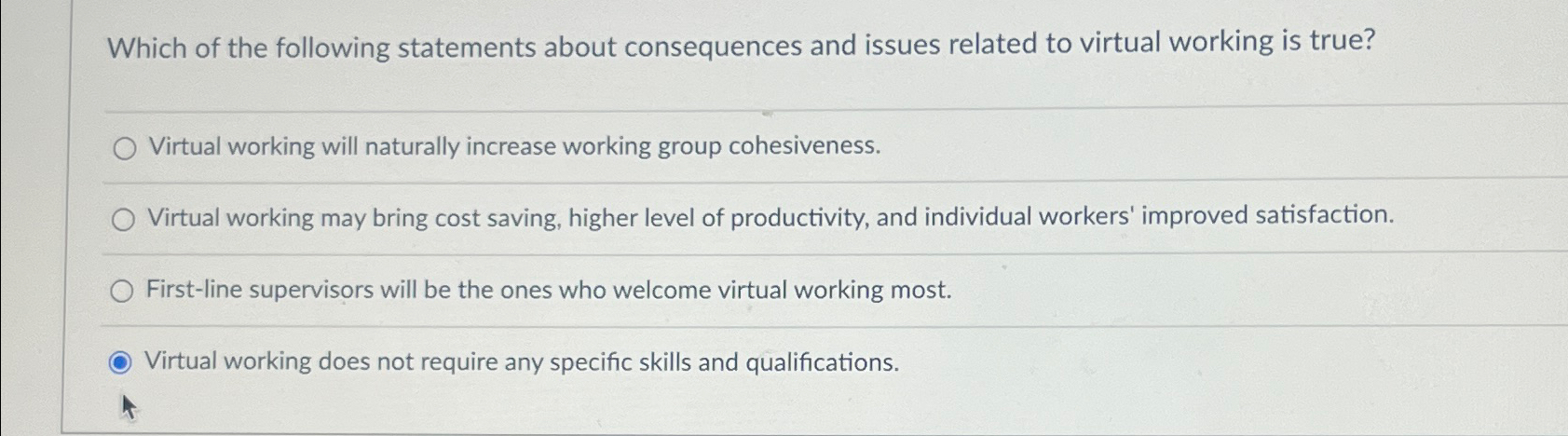 Solved Which of the following statements about consequences | Chegg.com