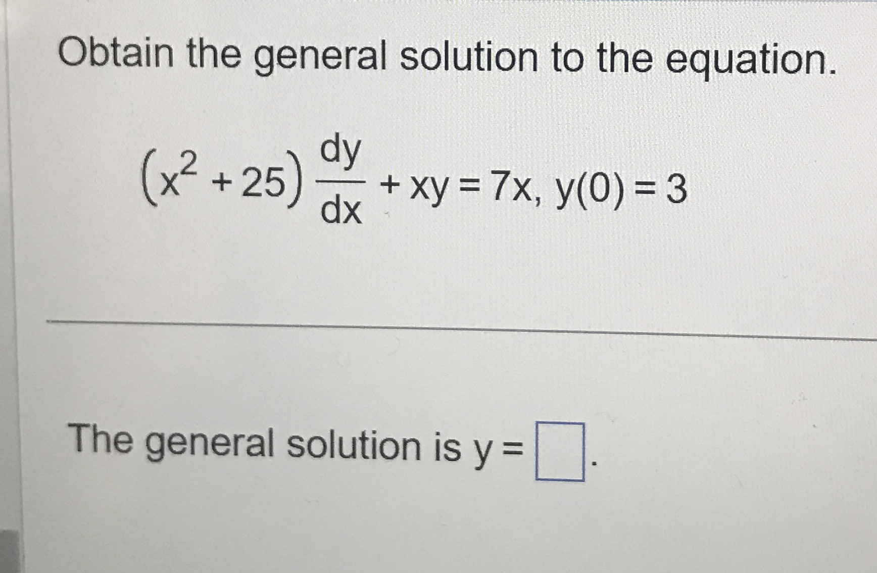 Solved Obtain the general solution to the | Chegg.com