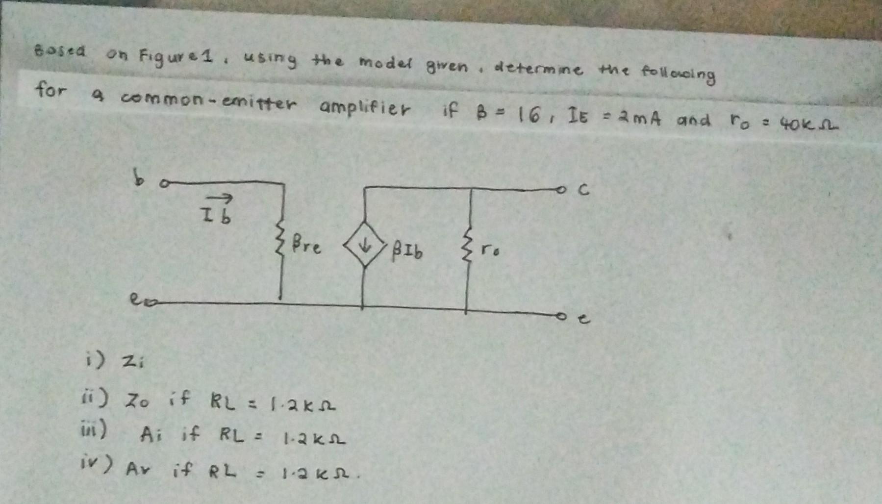 Solved cased on Figure 1, using the model given, determine | Chegg.com