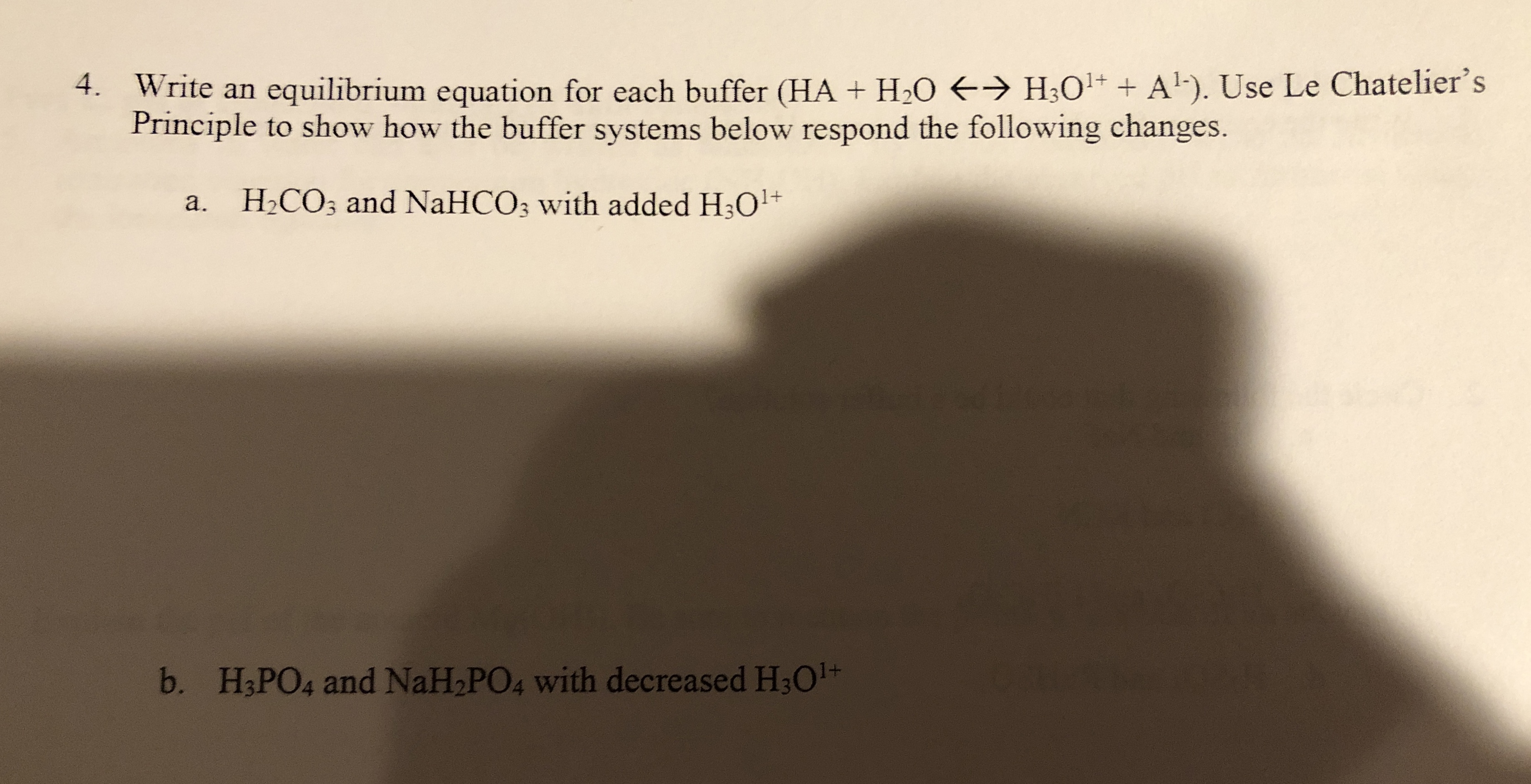 Solved Write an equilibrium equation for each buffer | Chegg.com
