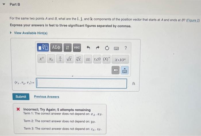 Solved As shown on the coordinate system, points A and B | Chegg.com