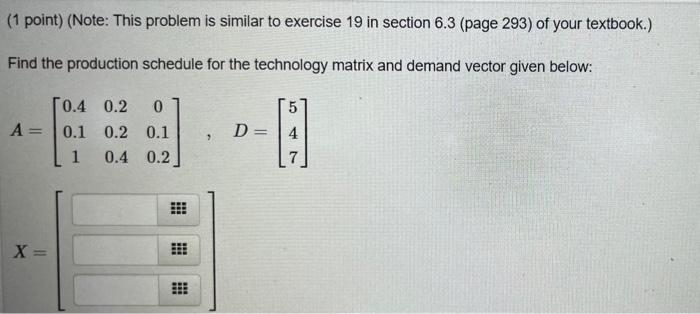 Solved (1 point) (Note: This problem is similar to exercise | Chegg.com