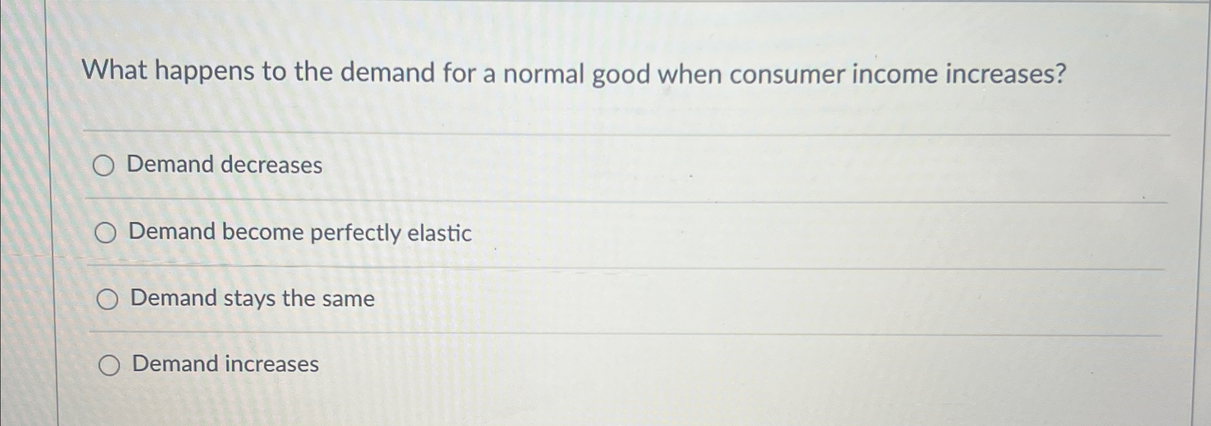 Solved What happens to the demand for a normal good when | Chegg.com