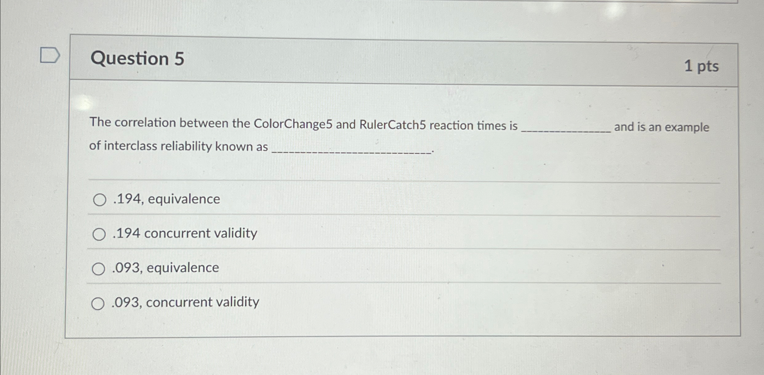 Solved Question 51 ﻿ptsThe correlation between the | Chegg.com