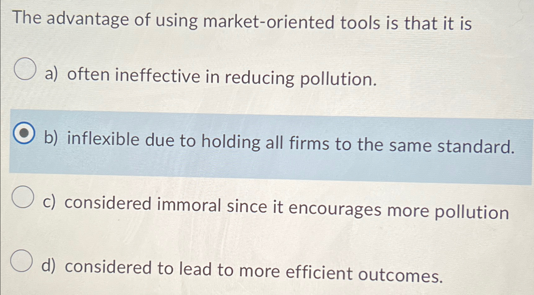 Solved The advantage of using market-oriented tools is that | Chegg.com