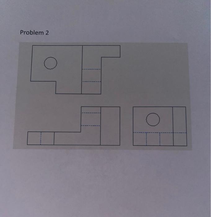 Solved Sketch a 3D sketch for the following multi-view | Chegg.com