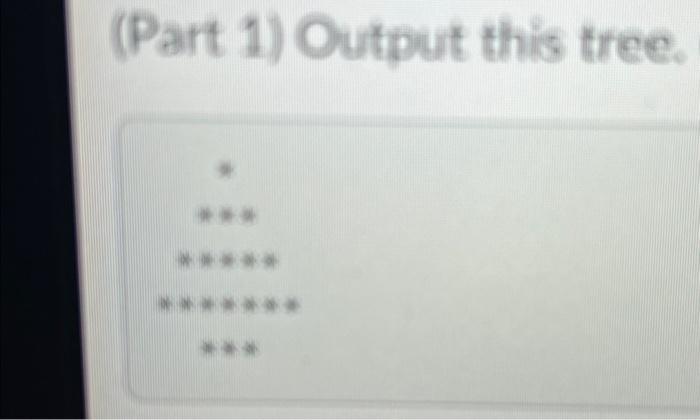 Solved (Part 1) Output this tree. | Chegg.com