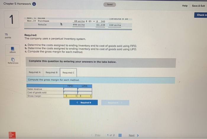 Solved Chapter 5 Homework Help Save & Exit Submit Check my | Chegg.com