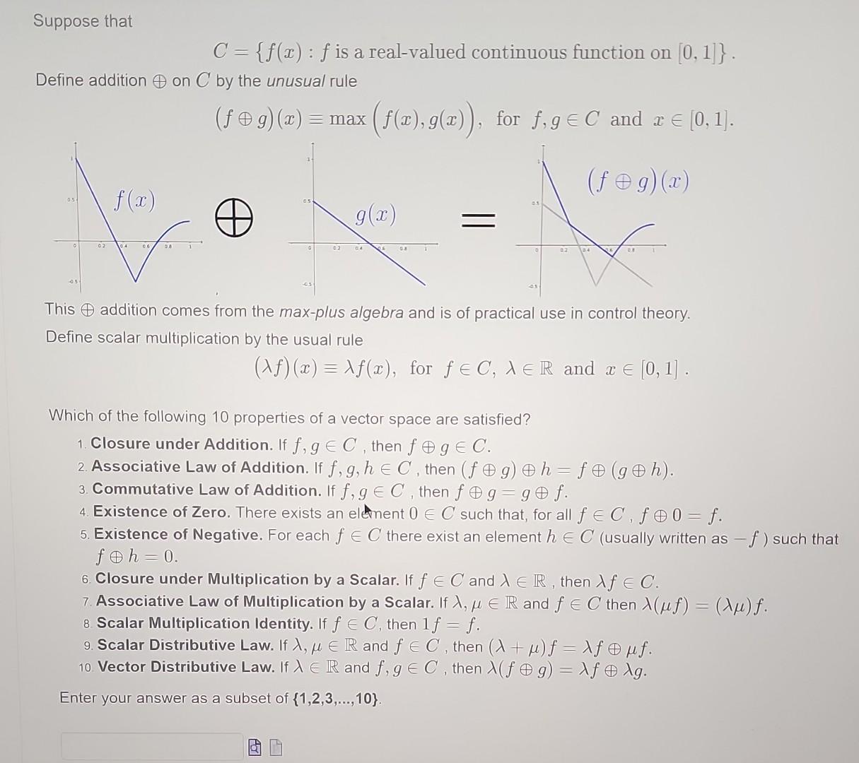 Solved Suppose That C Fxf Is A Real Valued Continuous 