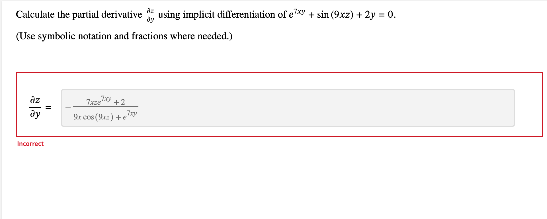 Solved Question 12 ﻿of 13Calculate the partial derivatives | Chegg.com