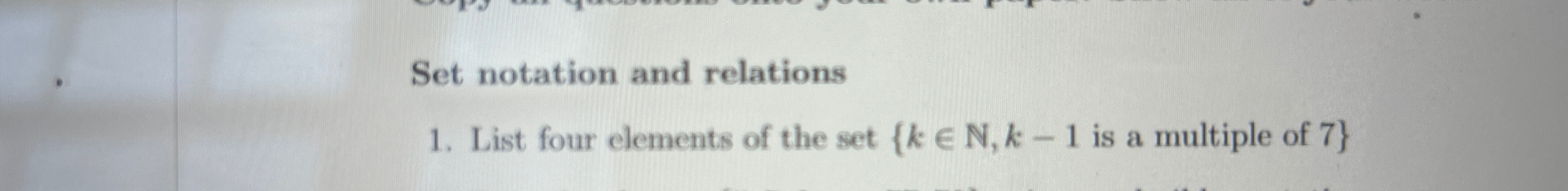 Solved Set notation and relationsList four elements of the | Chegg.com