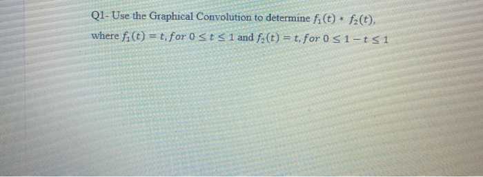 Solved Q1- Use the Graphical Convolution to determine fit) + | Chegg.com