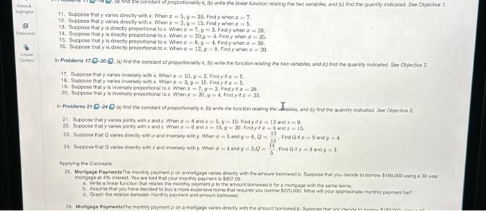 Solved 11. Suppose that y varies directly with x, When | Chegg.com Solved 11. Suppose that y varies directly with x, When | Chegg.com