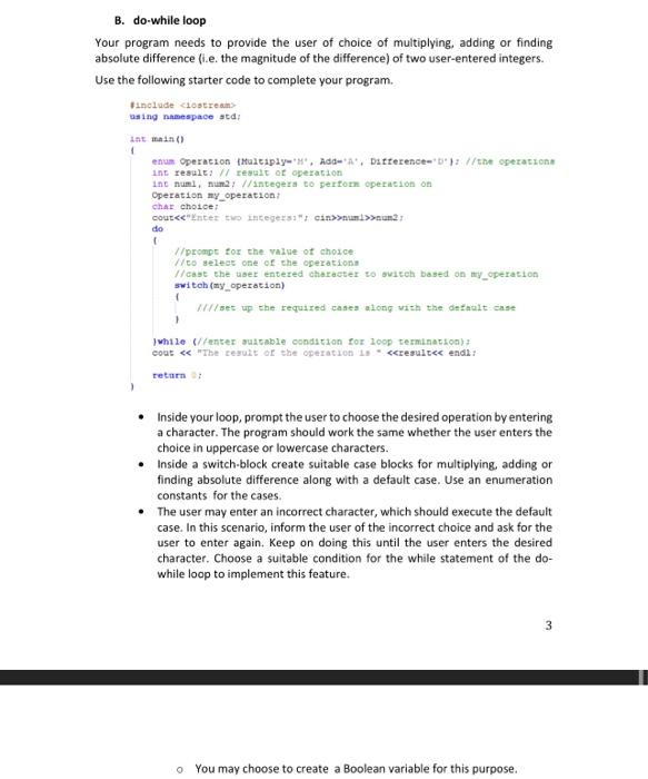 Solved A. while Loop In this exercise, we will write a | Chegg.com
