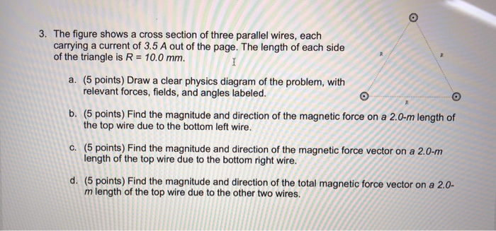 Solved 3. The figure shows a cross section of three parallel | Chegg.com