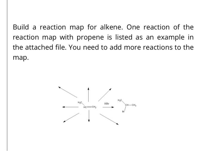 Solved Build a reaction map for alkene. One reaction of the | Chegg.com