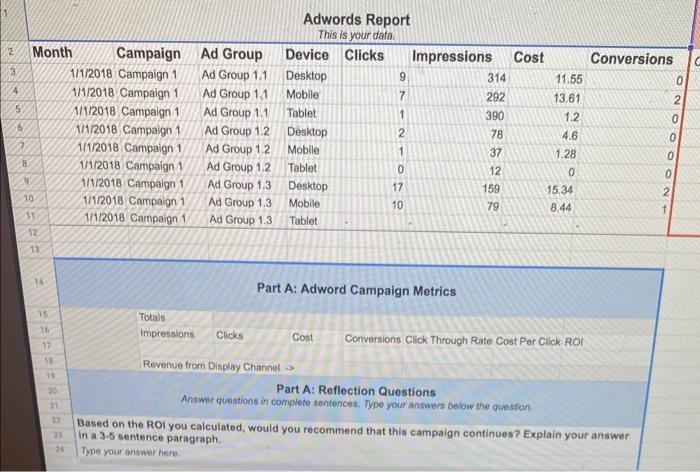 Solved 1. Calculate the following metrics and record your | Chegg.com