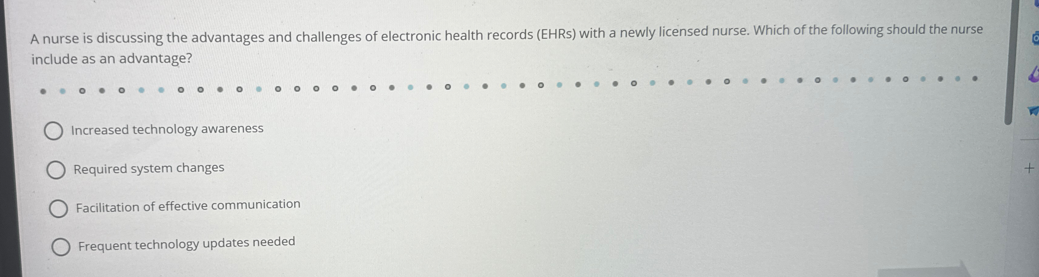 Solved A nurse is discussing the advantages and challenges | Chegg.com