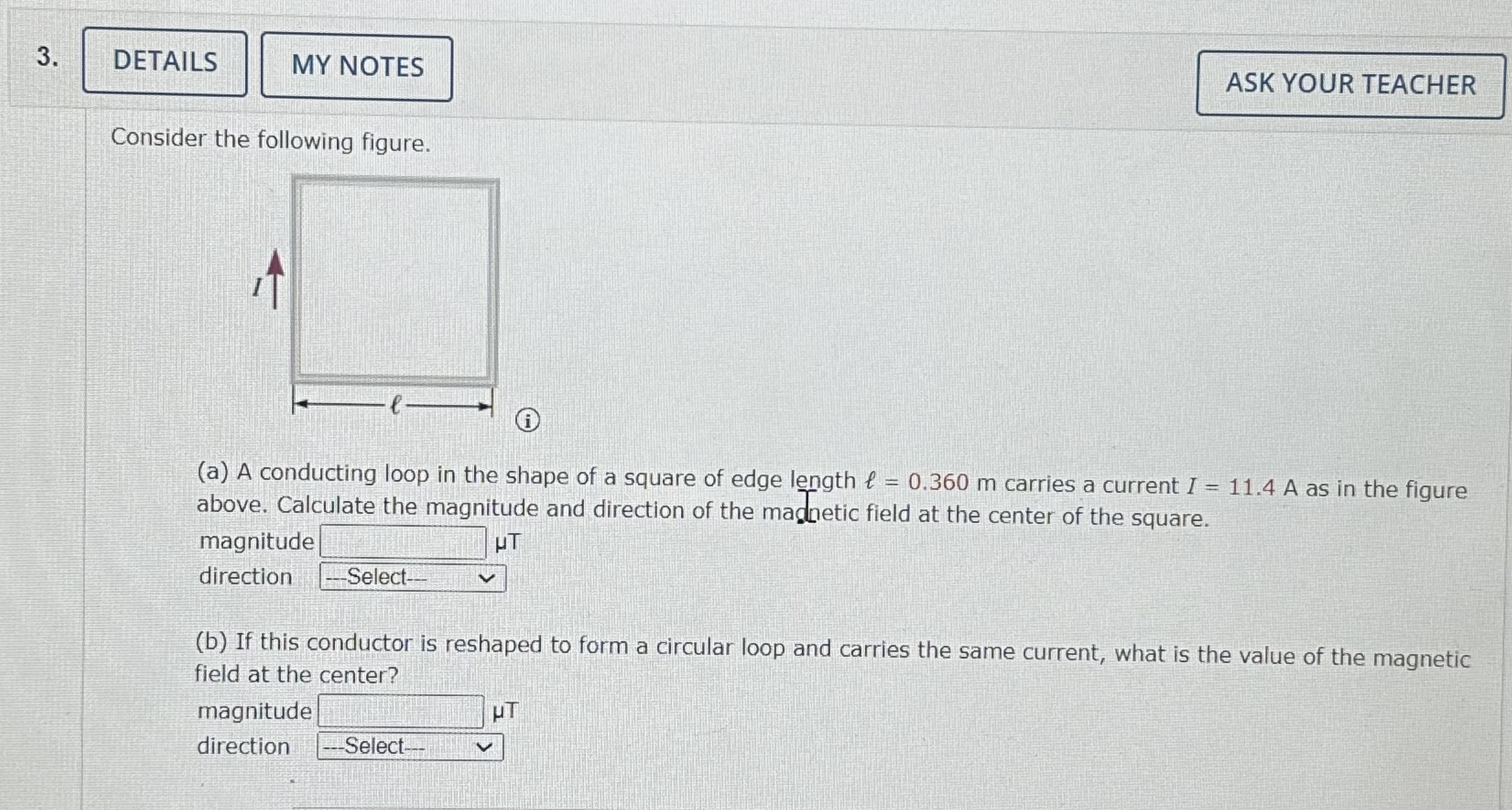 Solved Consider the following figure.(a) ﻿A conducting loop | Chegg.com