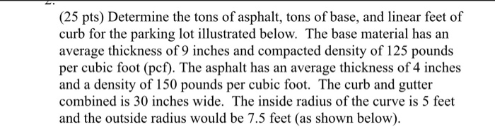 Solved 2. (25 pts) Determine the tons of asphalt, tons of | Chegg.com