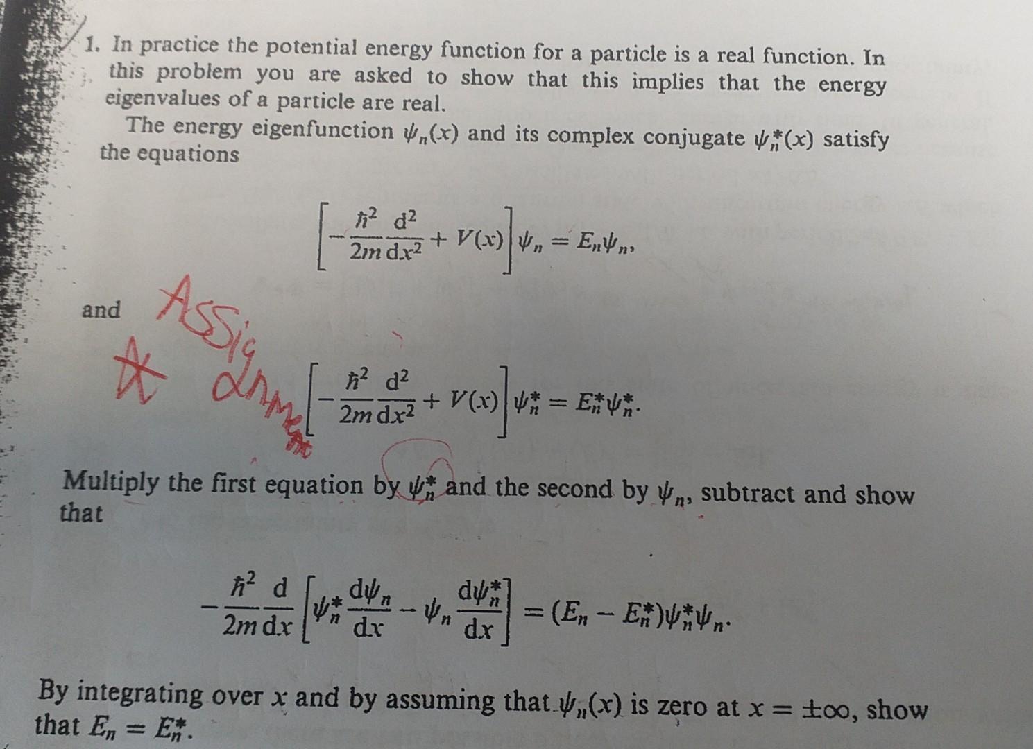 Solved 1. In practice the potential energy function for a | Chegg.com