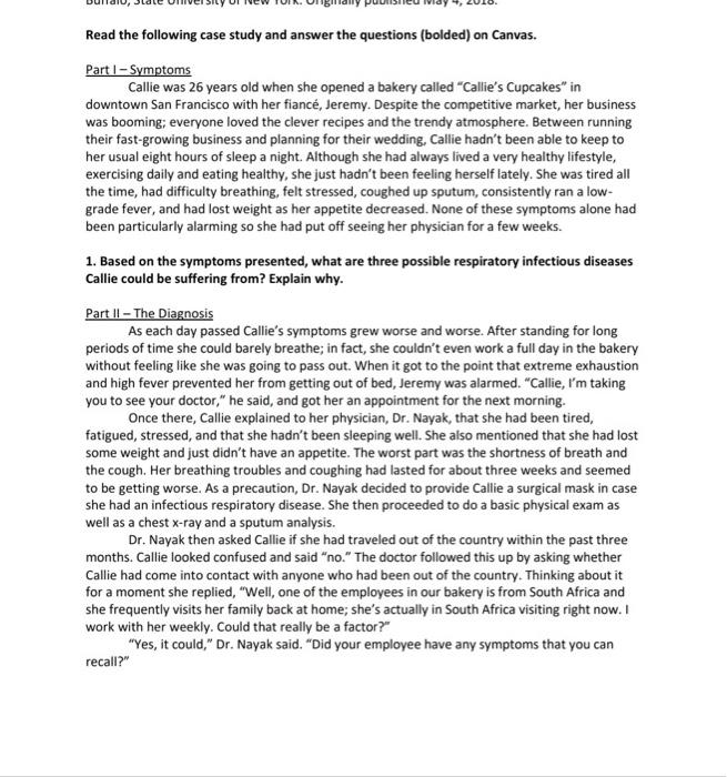 Solved Read the following case study and answer the | Chegg.com