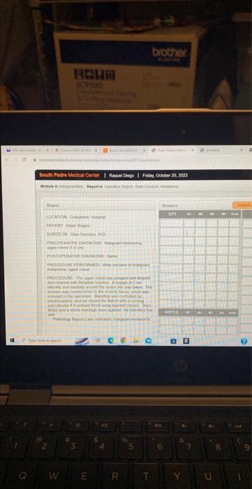 Solved Whicwi hani focimSouth Padre Medical Center | Raquel | Chegg.com