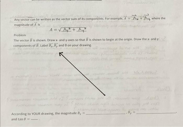 Solved Any vector can be written as the vector sum of its | Chegg.com