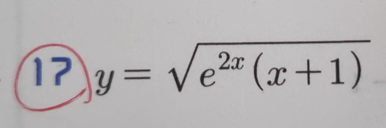 Solved 2x 17 y = / e2+ (x+1) = = х | Chegg.com