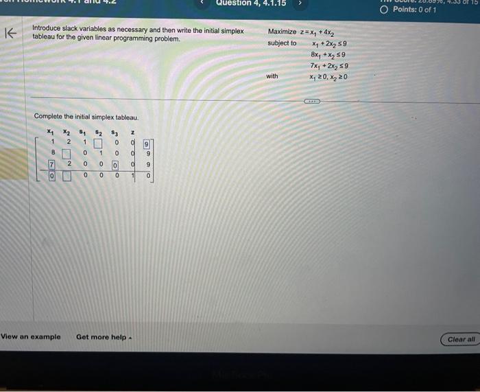 Solved K Introduce slack variables as necessary and then | Chegg.com