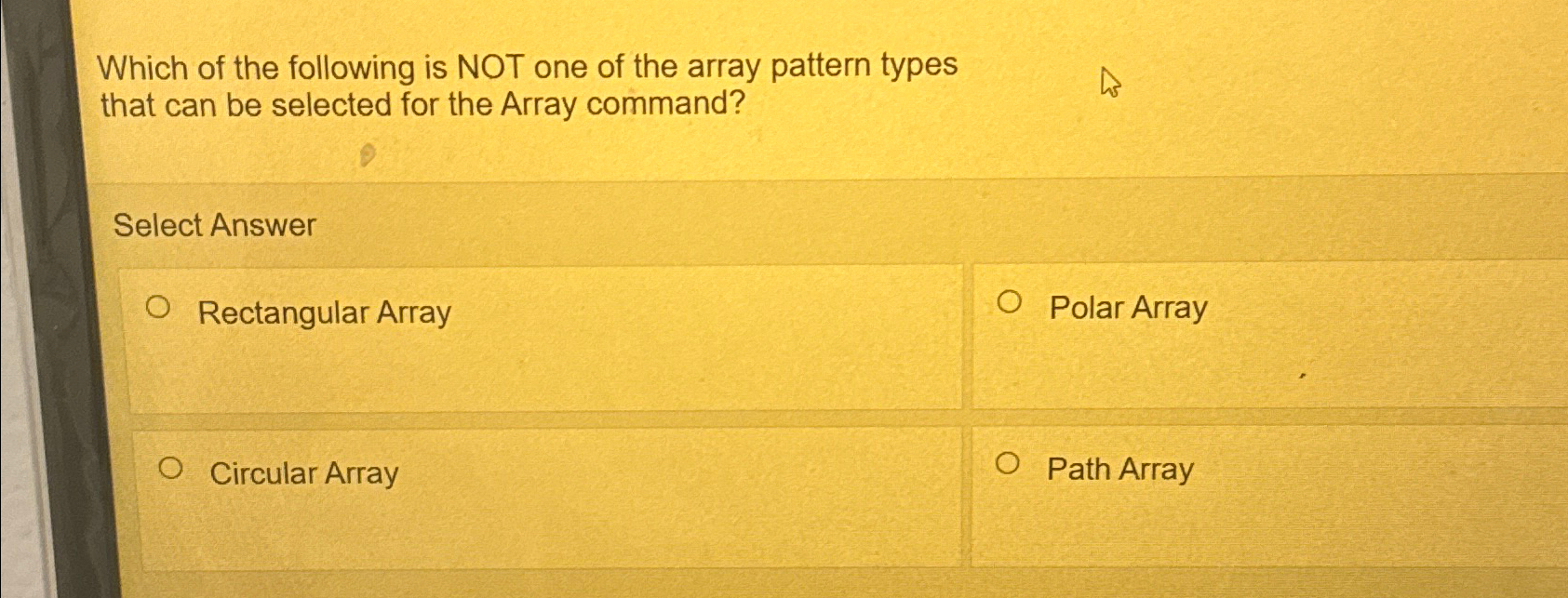 Solved Which of the following is NOT one of the array | Chegg.com
