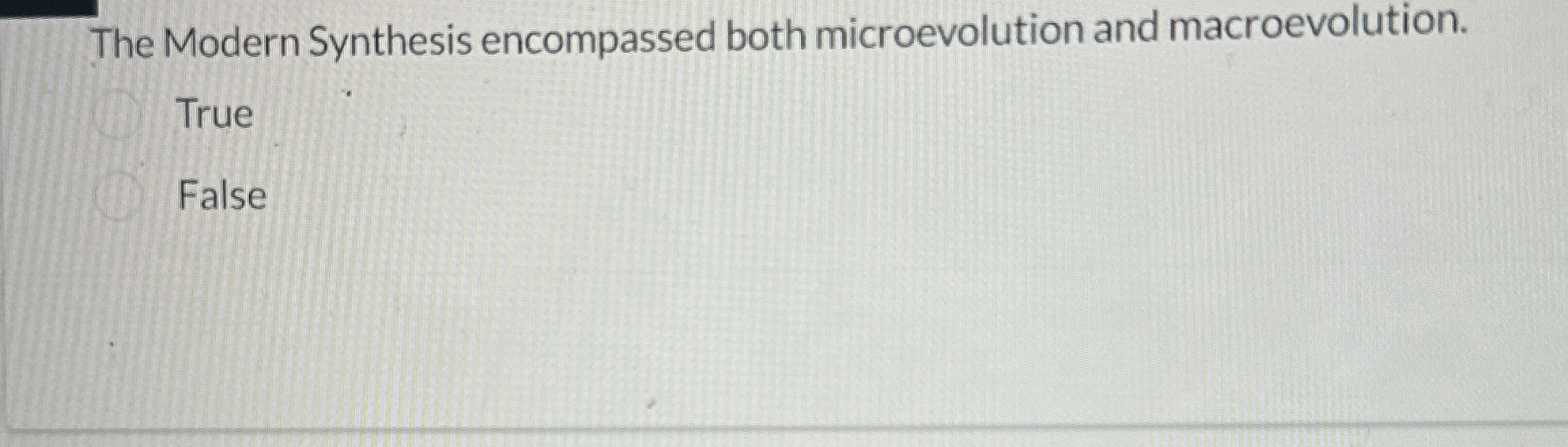 Solved The Modern Synthesis encompassed both microevolution | Chegg.com