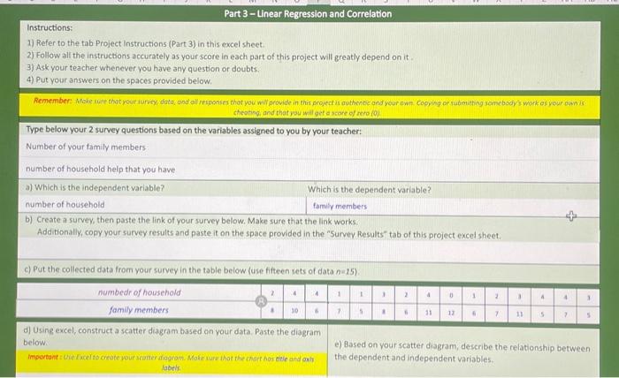 Solved Part 3 - Linear Regression and Correlation | Chegg.com