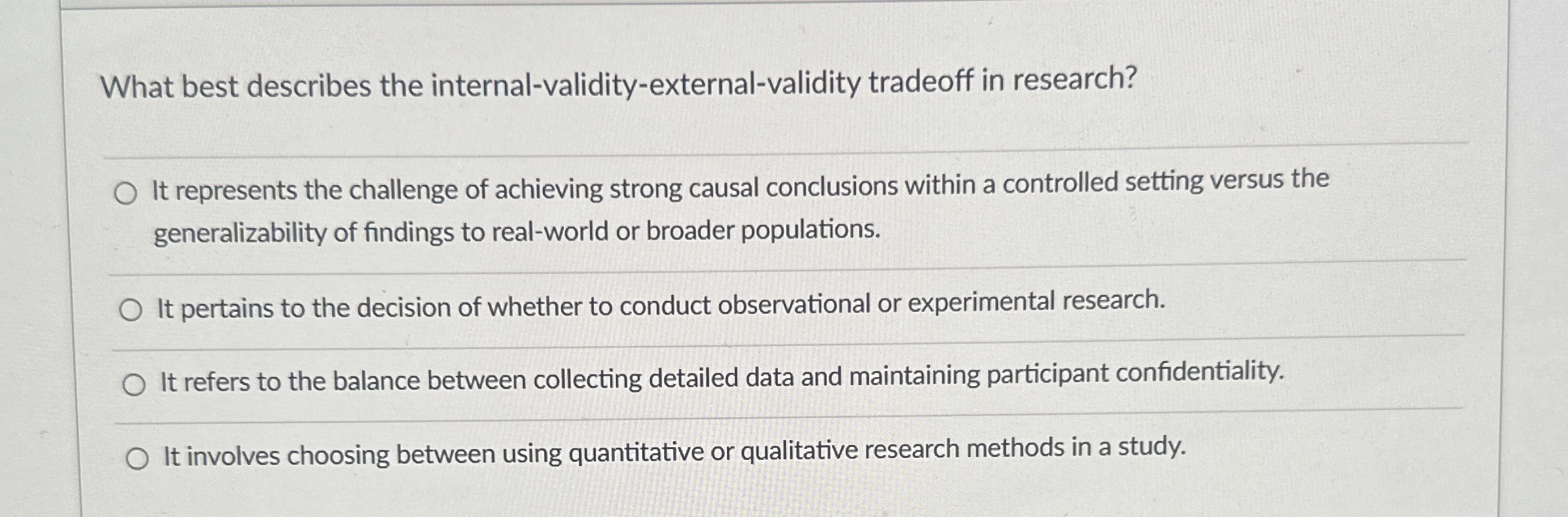 Solved What best describes the | Chegg.com
