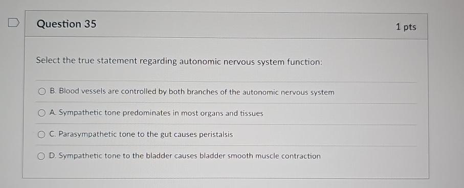 Solved Question 351ptsSelect the true statement regarding | Chegg.com