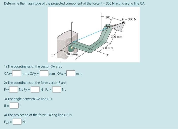 Solved Determine The Magnitude Of The Projected Component Of