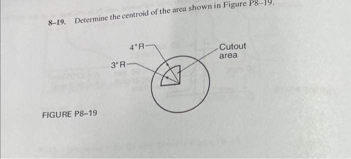 Solved 8-19. Determine the centroid of the area shown in | Chegg.com