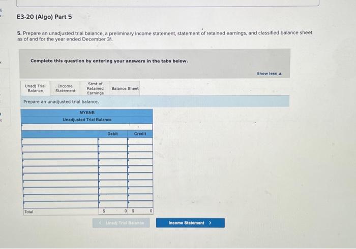 Solved Required information E3-20 (Algo) Analyzing, | Chegg.com